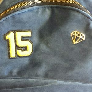 Mossimo Supply Co. | Bags | Mossimo Blue Velour Backpack | Poshmark